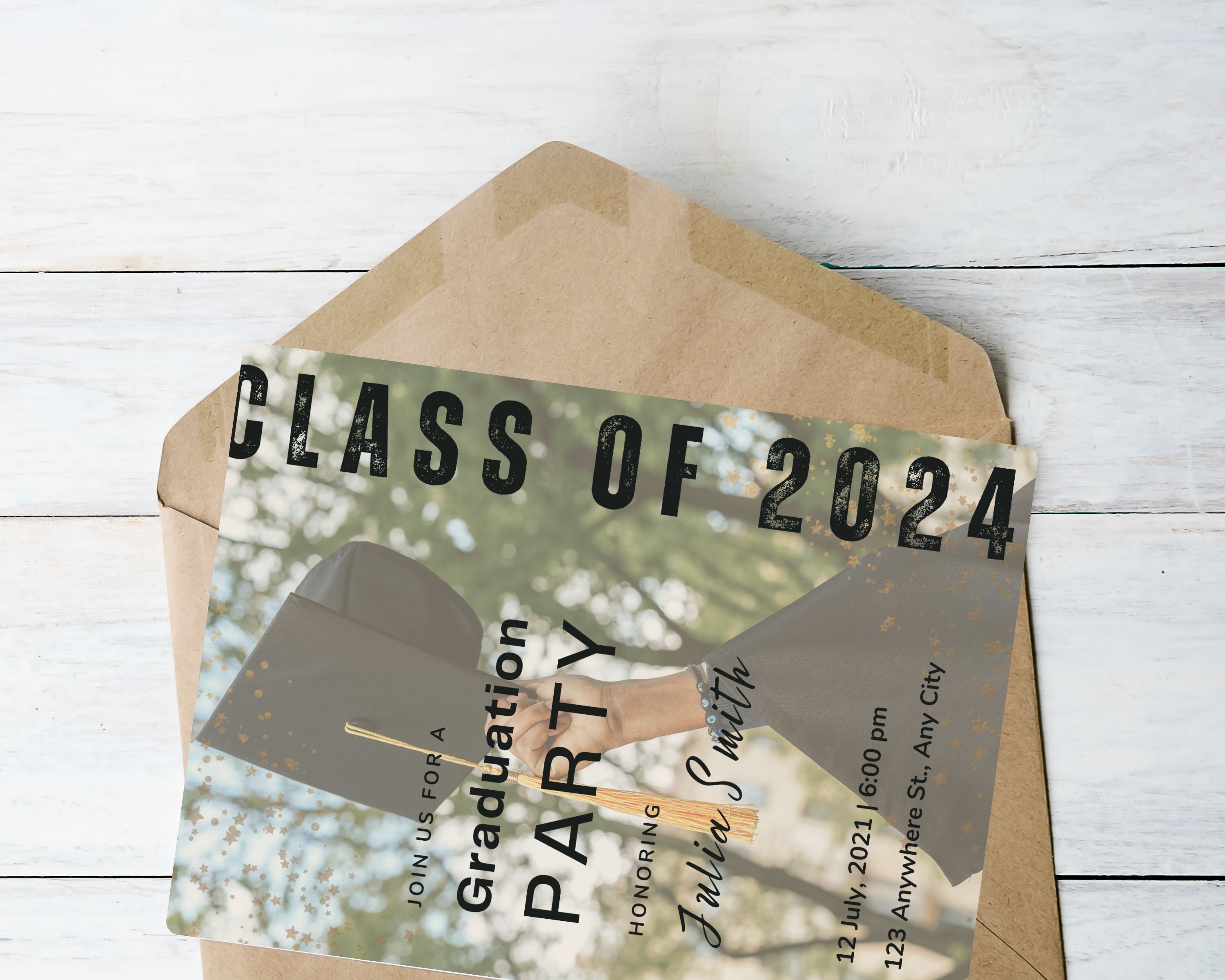 Digital Graduation Party Invitation Template, Congrats Grad Invitation ...