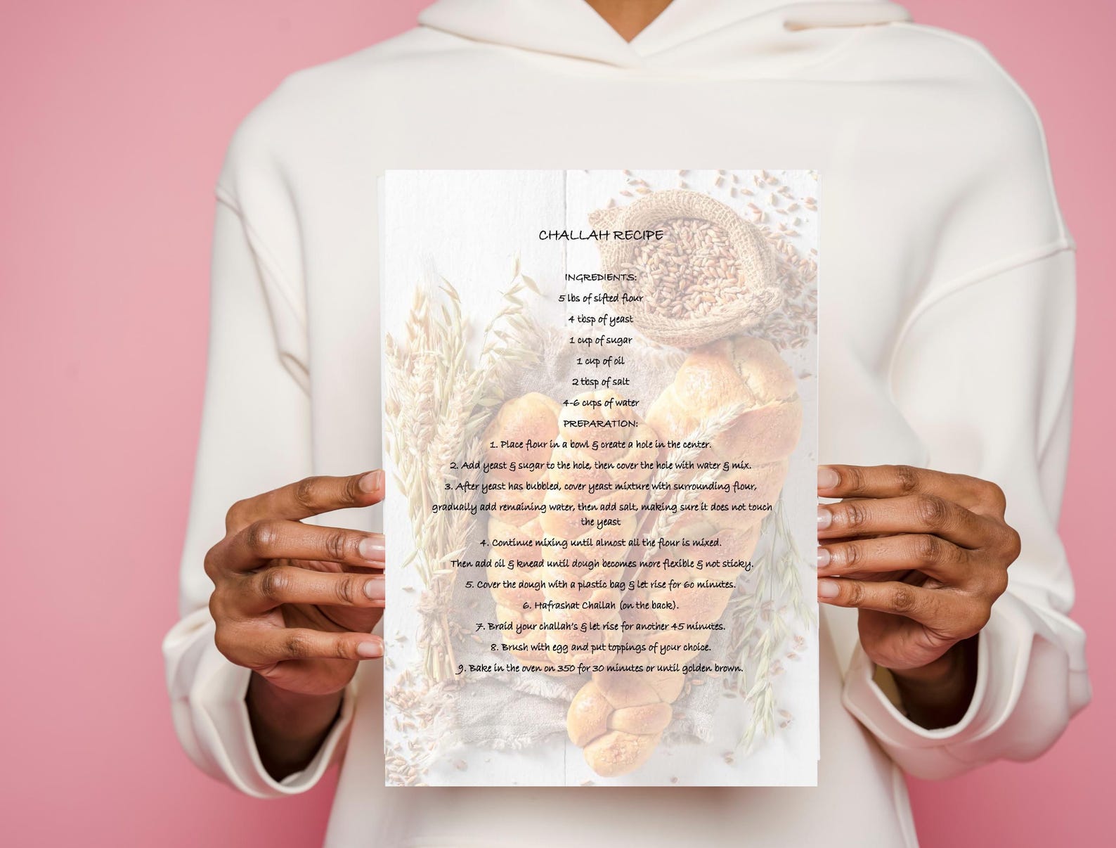 Challah Blessing Prayer Cards Digital and Printable | Shabbat Blessing ...