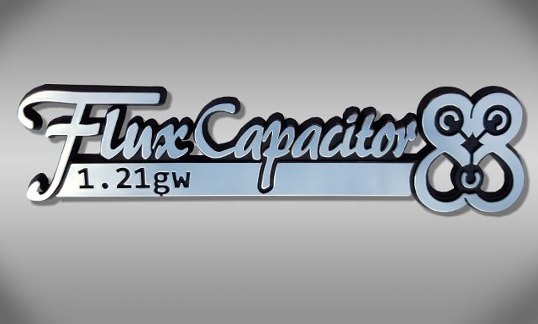 Flux Capacitor Car Emblem - Back to the Future Chrome Plastic Not a ...