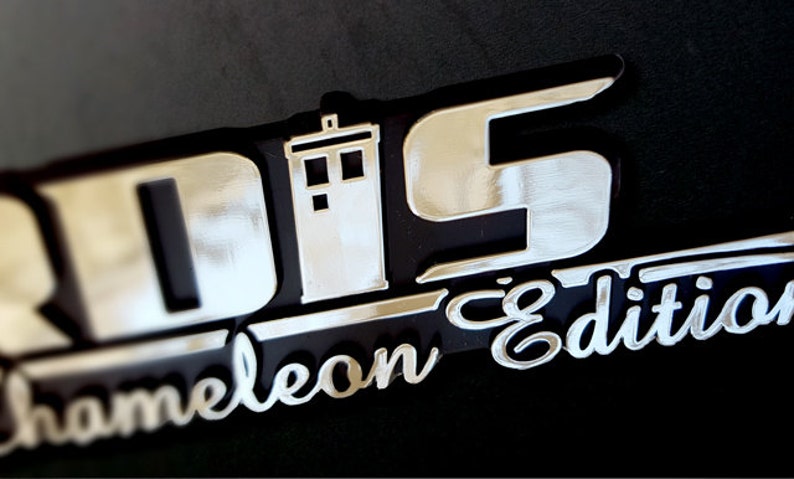 TARDIS Chameleon Edition Dr Who Car Emblem - Chrome Plastic Not a Decal ...