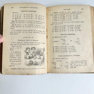 1898 White's Intermediate Arithmetic Book, 1800s Math Lesson Book - Etsy