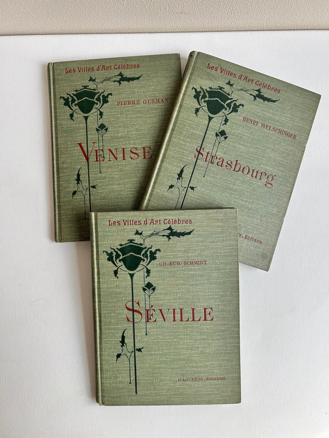 1900s Famous Cities of Art, French Text, Seville, Strausborg, Venice ...