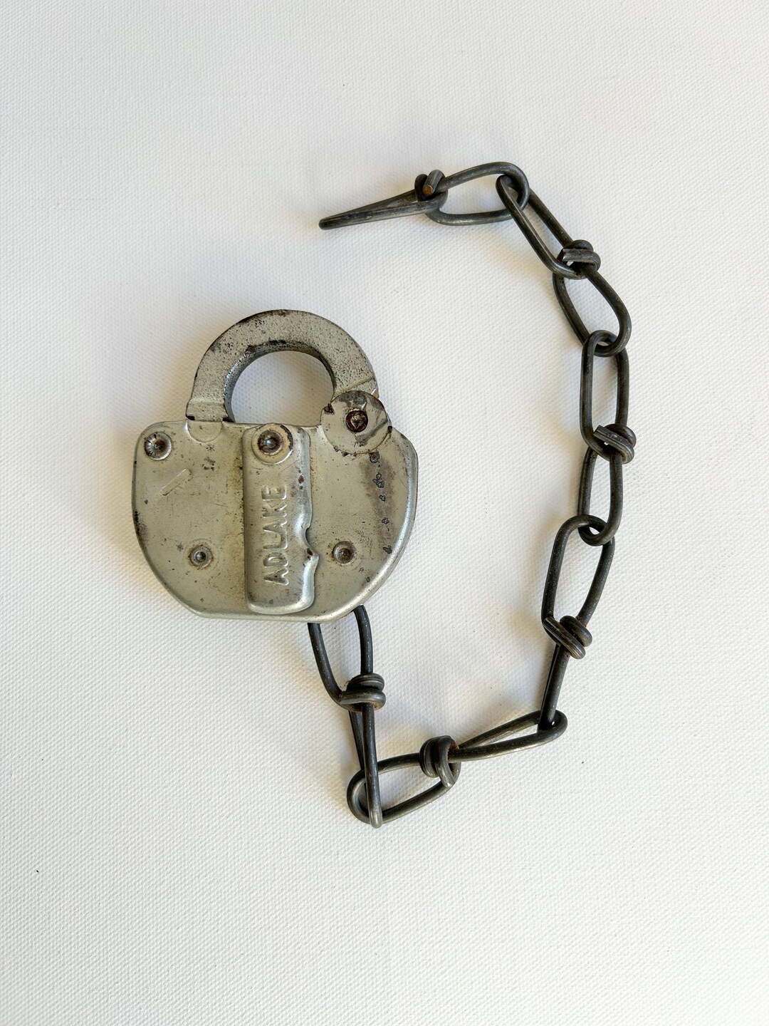 Adlake TPW Switch Lock With Chain, No Key, Toledo, Peoria & Western ...