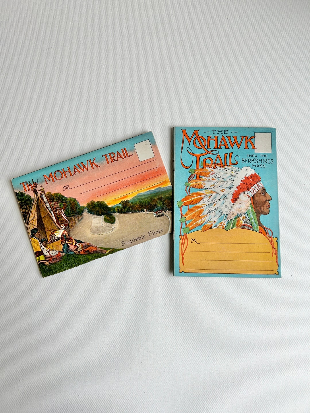 Mohawk Trail Souvenir Folders, 2 Sets, Souvenir Photos, Color, History ...