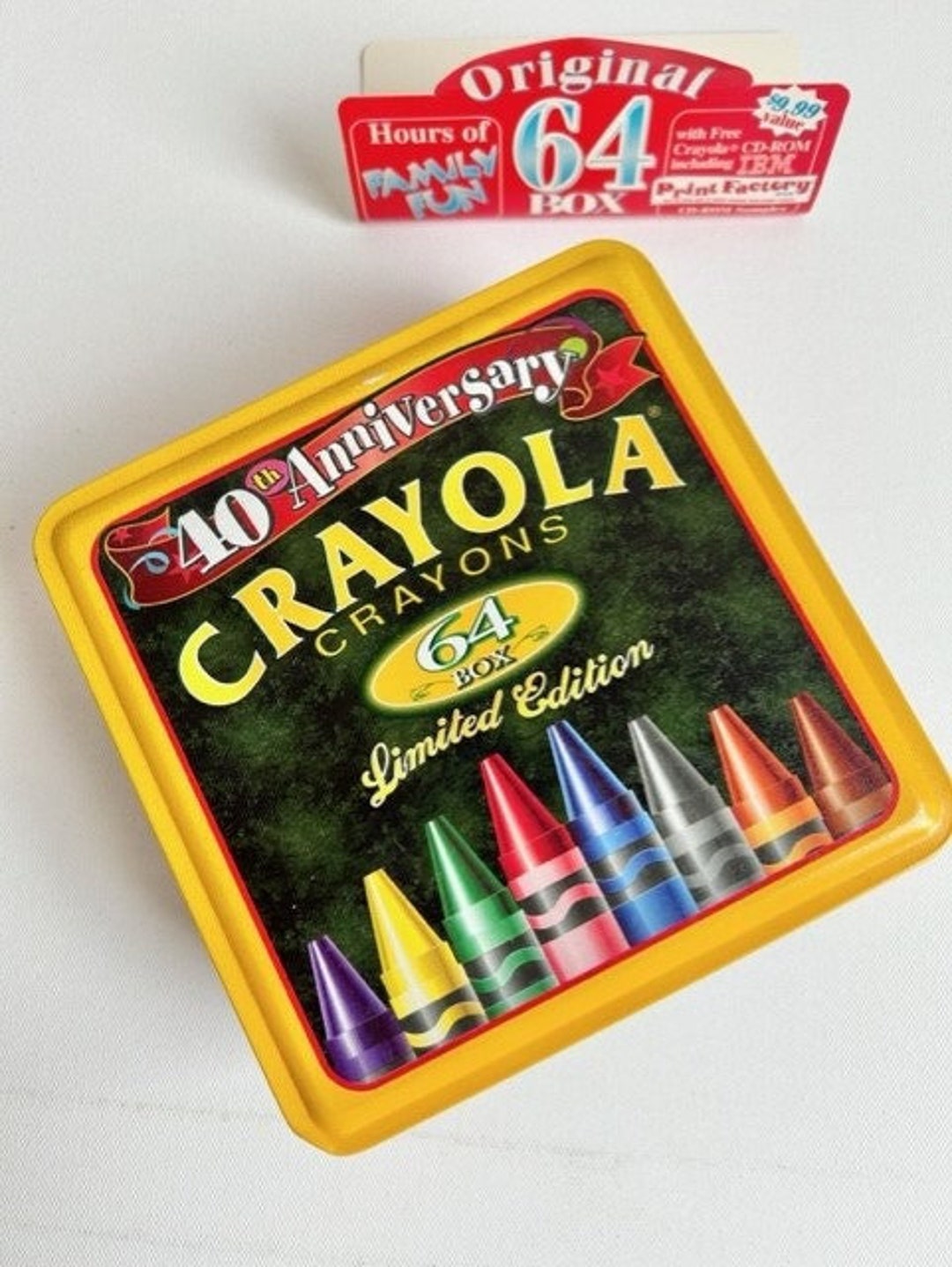 1998 Crayola 40th Anniversary Tin 64 Count Crayola Tin - Etsy