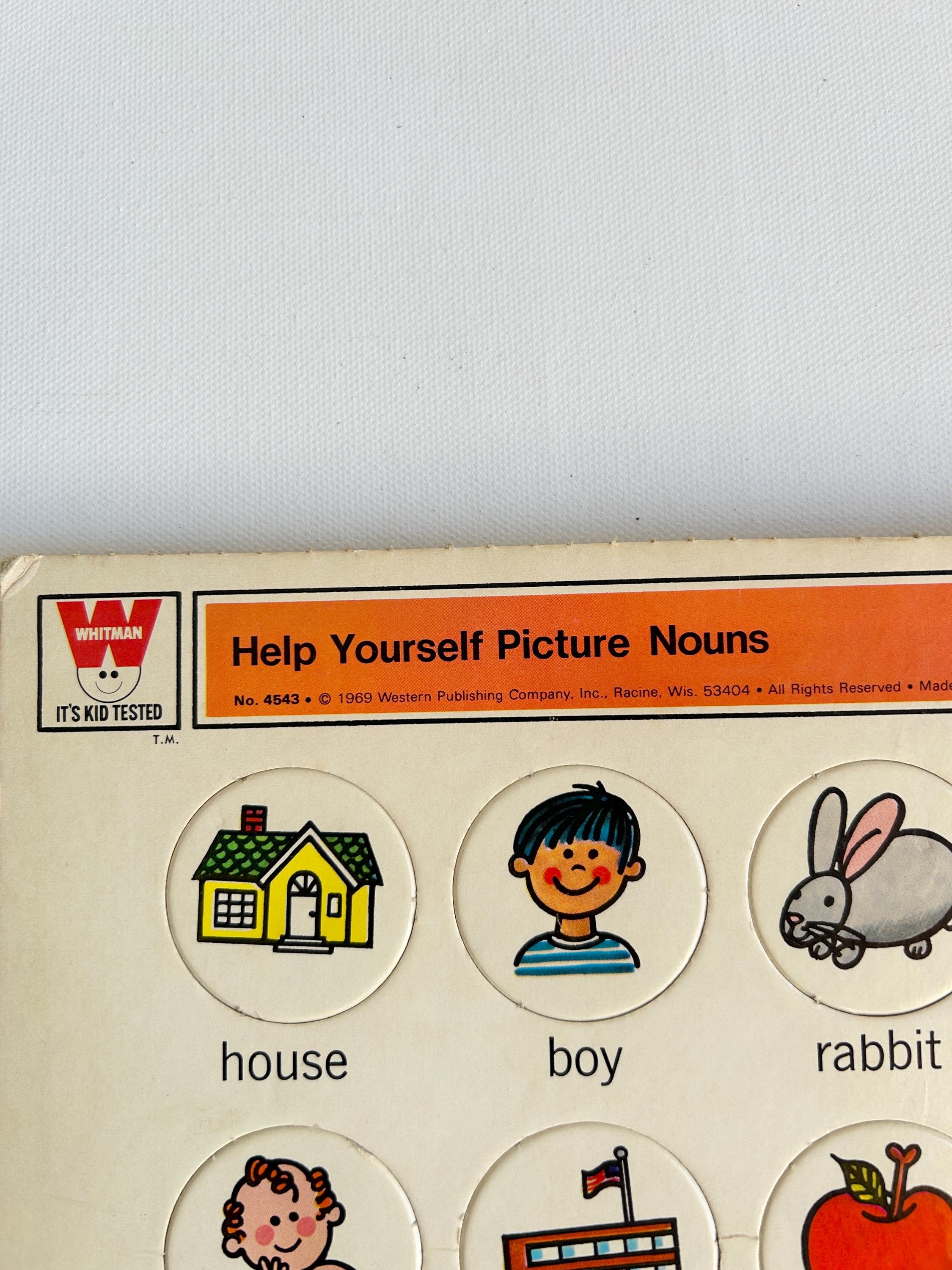 1969 Whitman Picture Nouns Frame Tray Puzzle, Western Publishing - Etsy