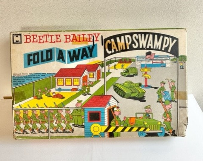 1964 Beetle Bailey Fold Away Camp Swampy Playset, RARE, Multiple ...