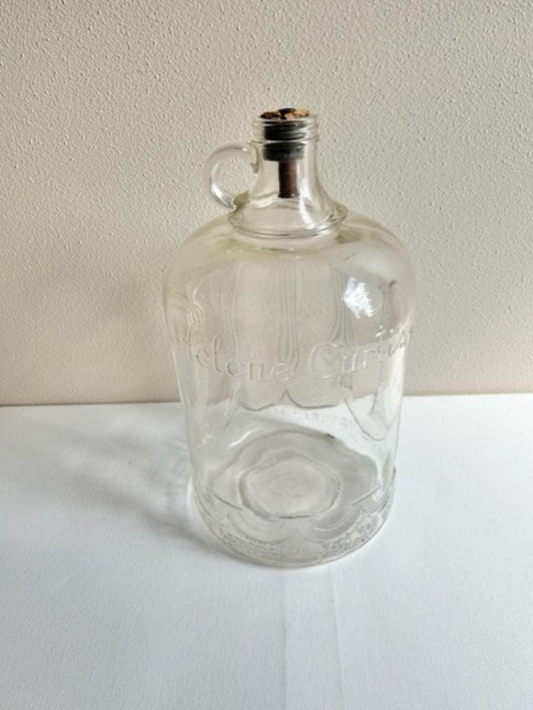 Helene Curtis Gallon Jug, Finger Loop Handle, National Mineral Co ...