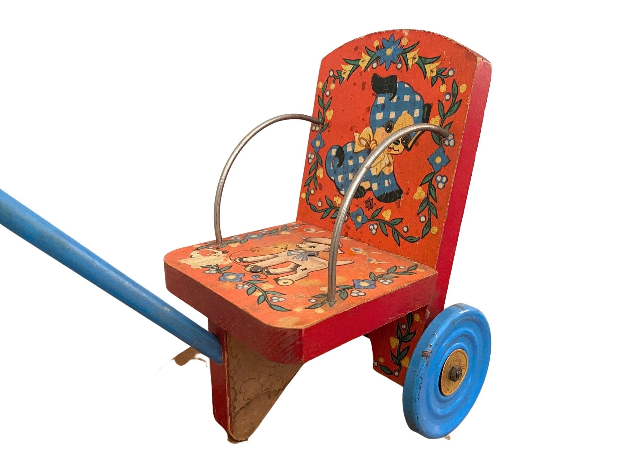 Wooden Push Toy Gong Bell Manufacturing Company 1940s Push | Etsy