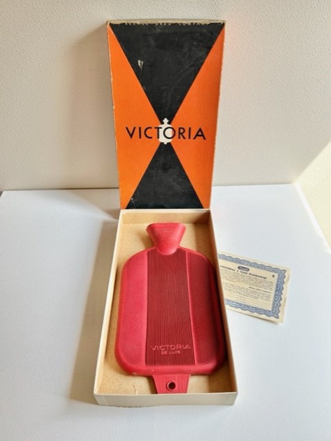 Victoria Deluxe Rubber Hot Water Bottle, Original Box, Rexall Drug ...