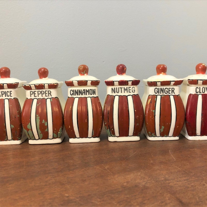 Vintage Spice Jars - Etsy