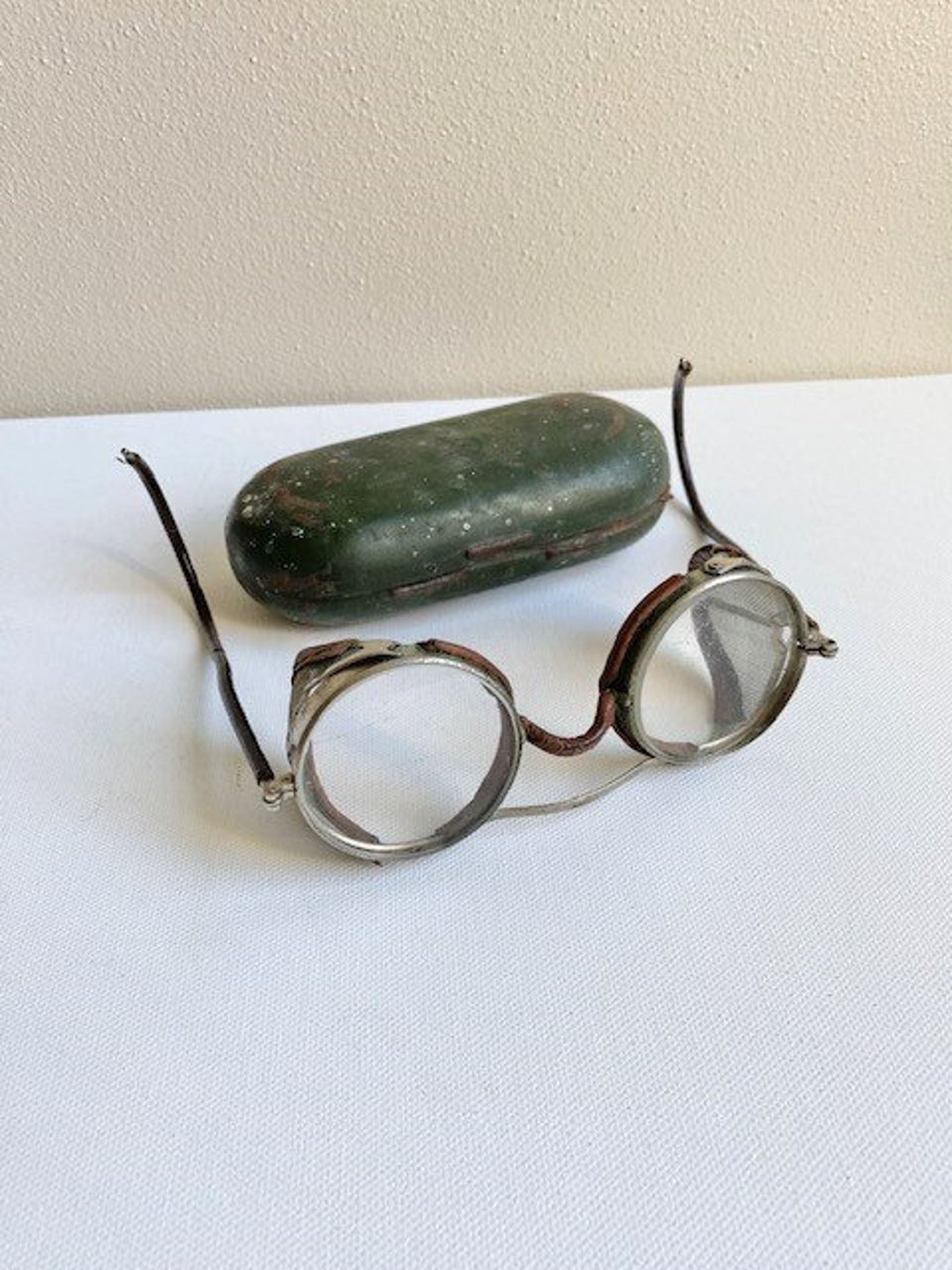 American Optical Leather Safety Glasses With Case, Safety Goggles ...