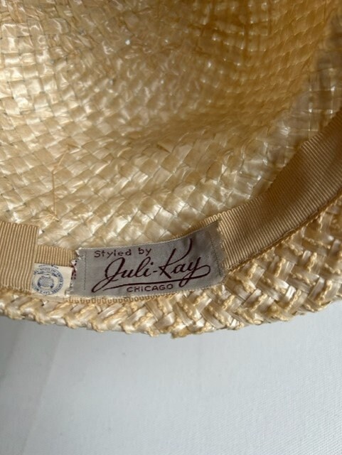 Juli-kay Woven Bucket Hat Tulle and Netting Vintage Straw - Etsy