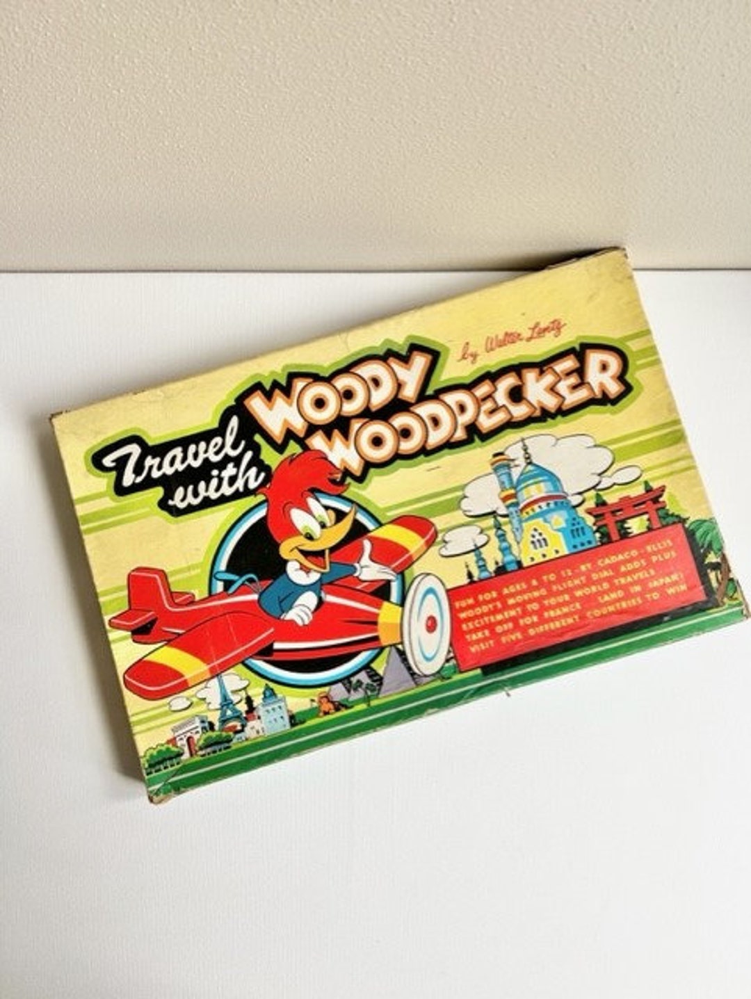 1956 Travel With Woody Woodpecker Board Game, COMPLETE, Cadaco Ellis ...
