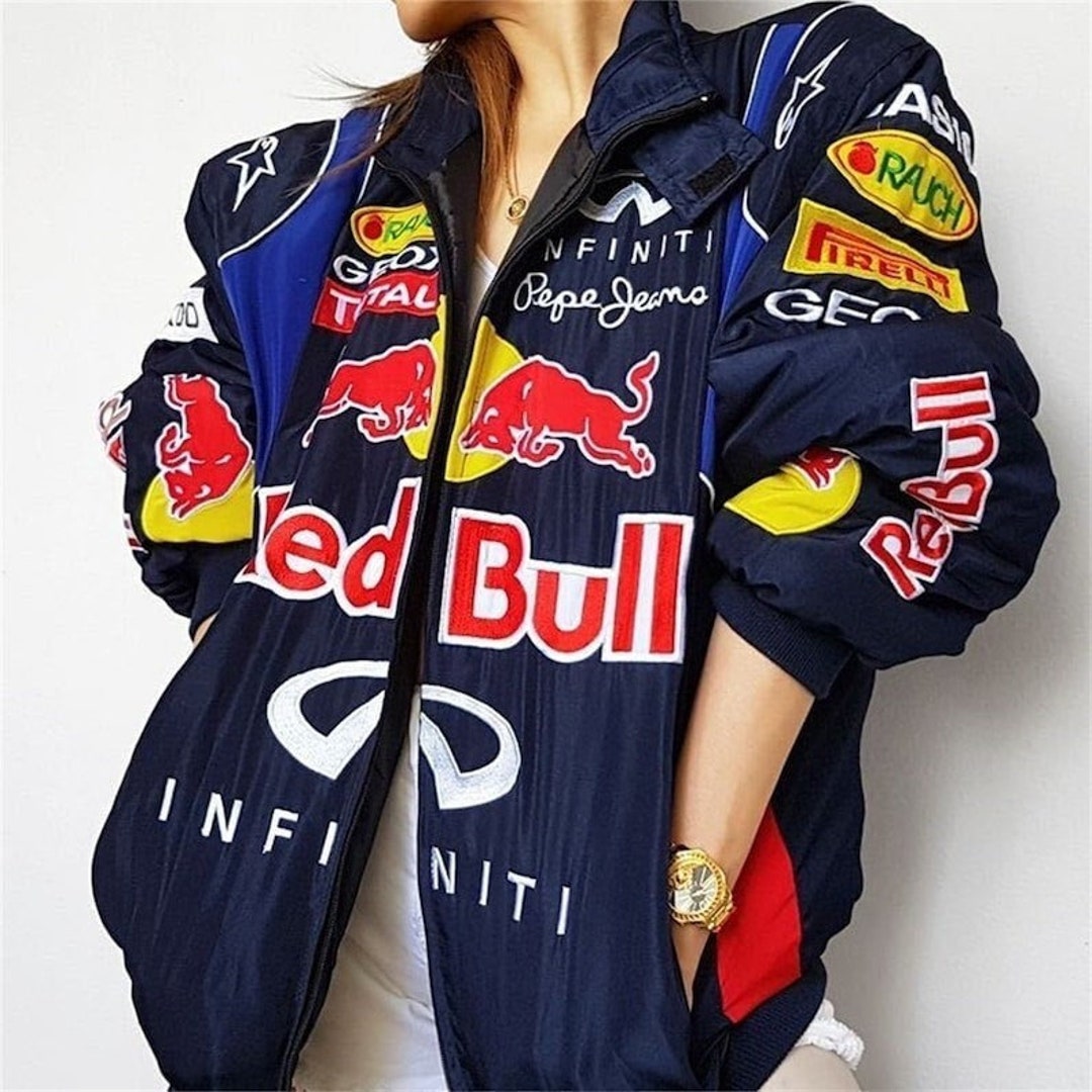 Red Bull Racing Jacket, Formula One Racing Jacket Retro, Flying Jacket ...