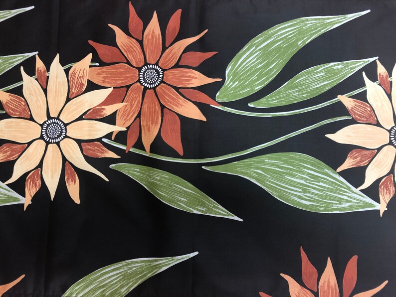 Floral Tablecloth Table Runner White With Green | Etsy