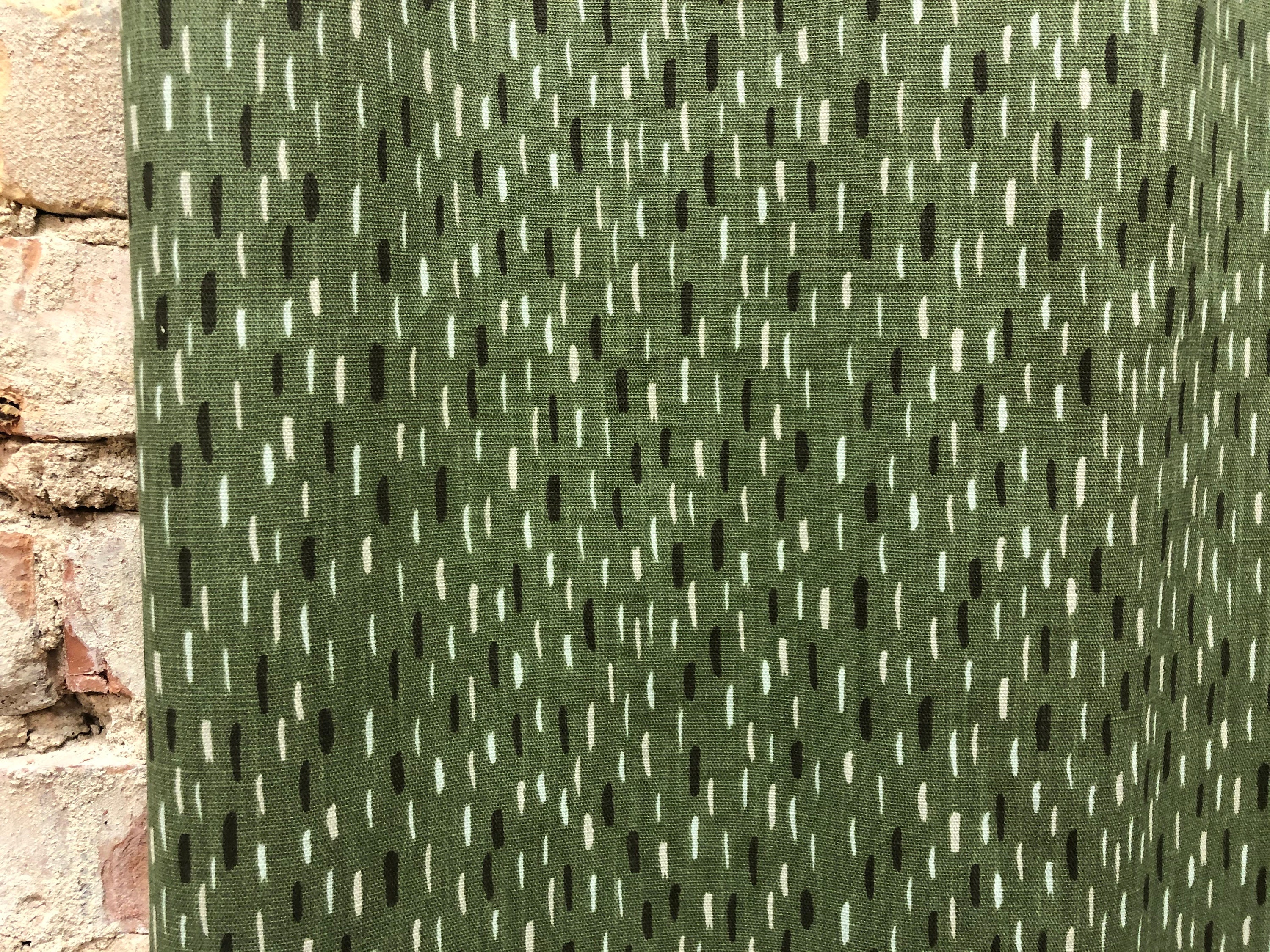 Green Stripped Curtain Panels, Cafe Curtains, Valance, Scandinavian ...