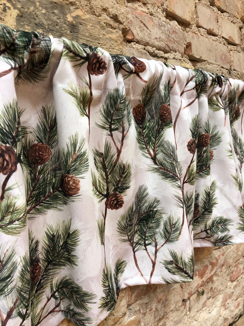 Curtains Panels Tree Branches Cones Curtains elegant White - Etsy