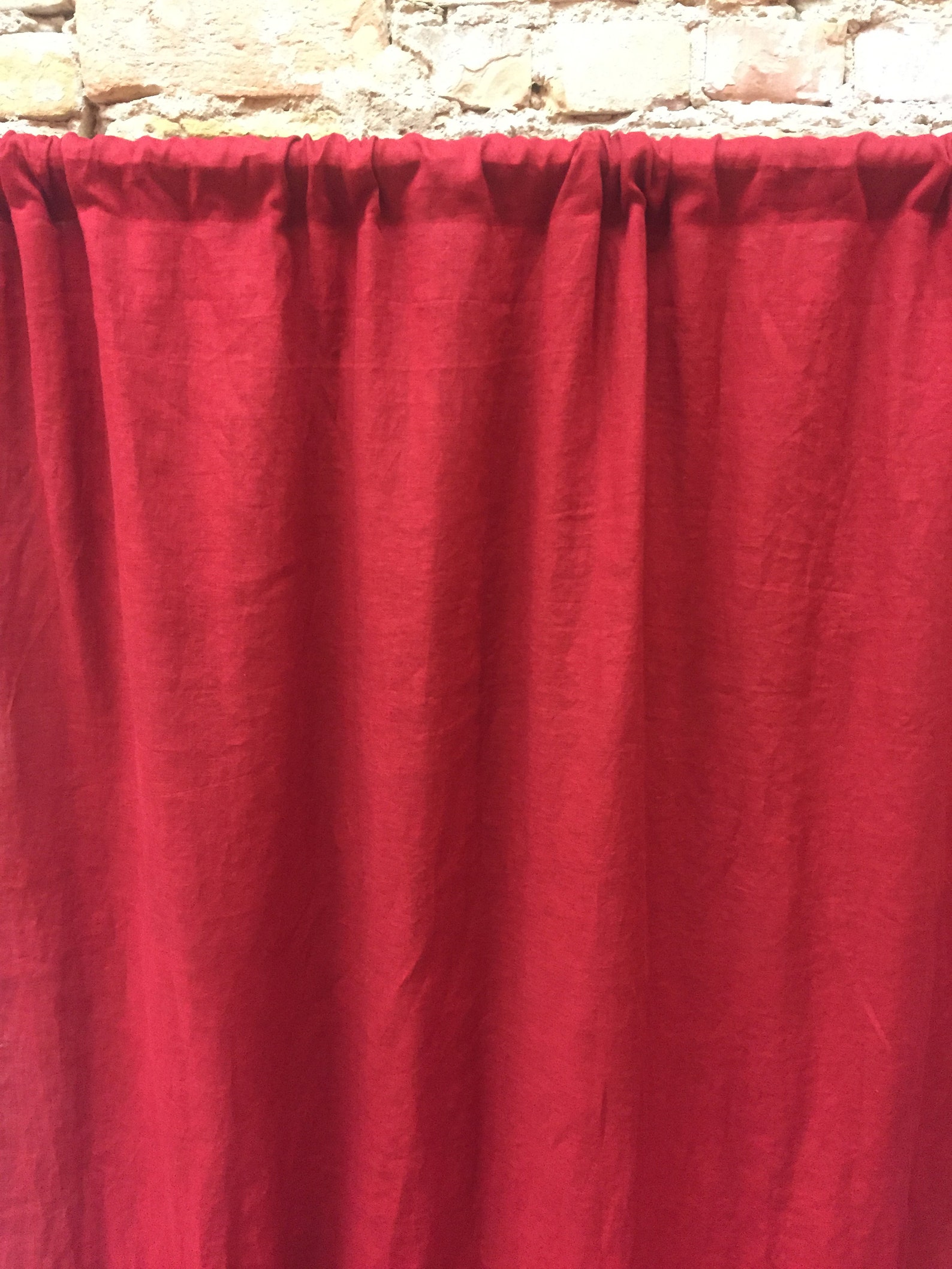 Red Linen Curtains Red Curtains Panels Natural Linen - Etsy