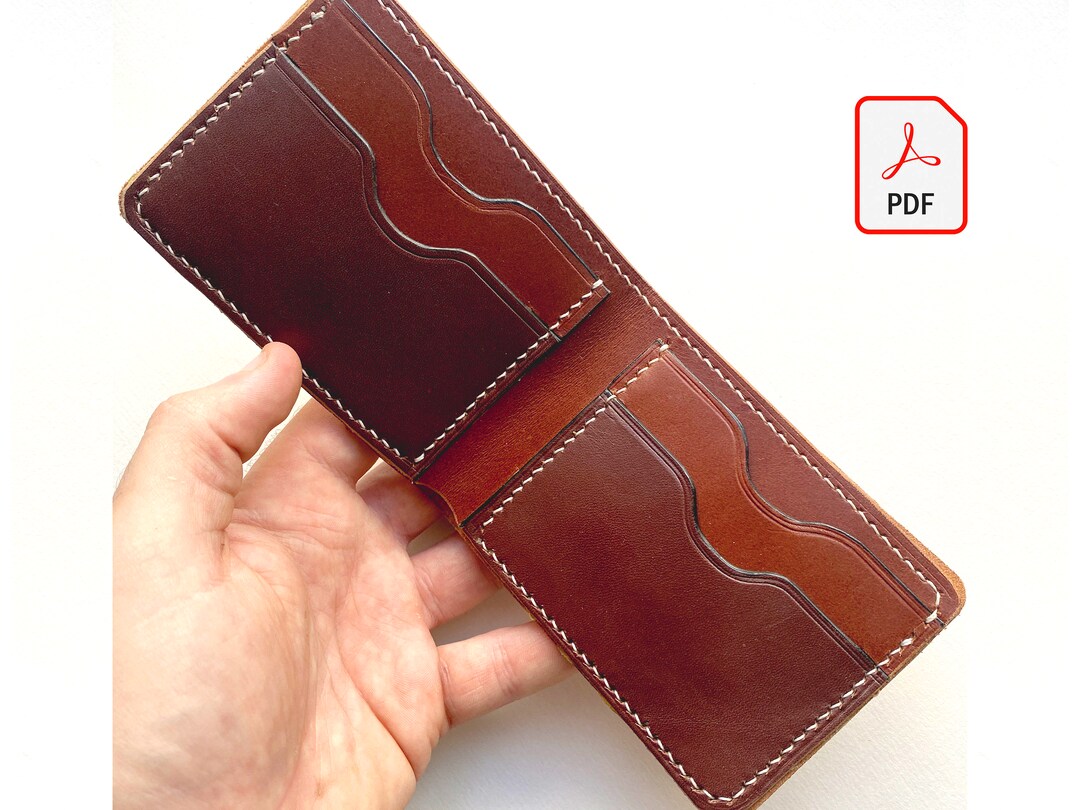 Leather Card Wallet Template Pattern PDF Download - Etsy