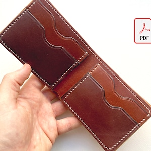 Leather Card Wallet Template Pattern PDF Download - Etsy