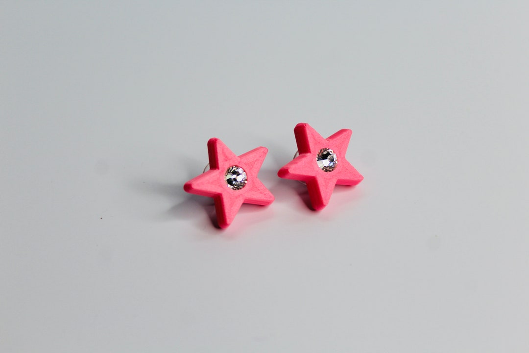 Blinged Jumbo Star Stud - Etsy