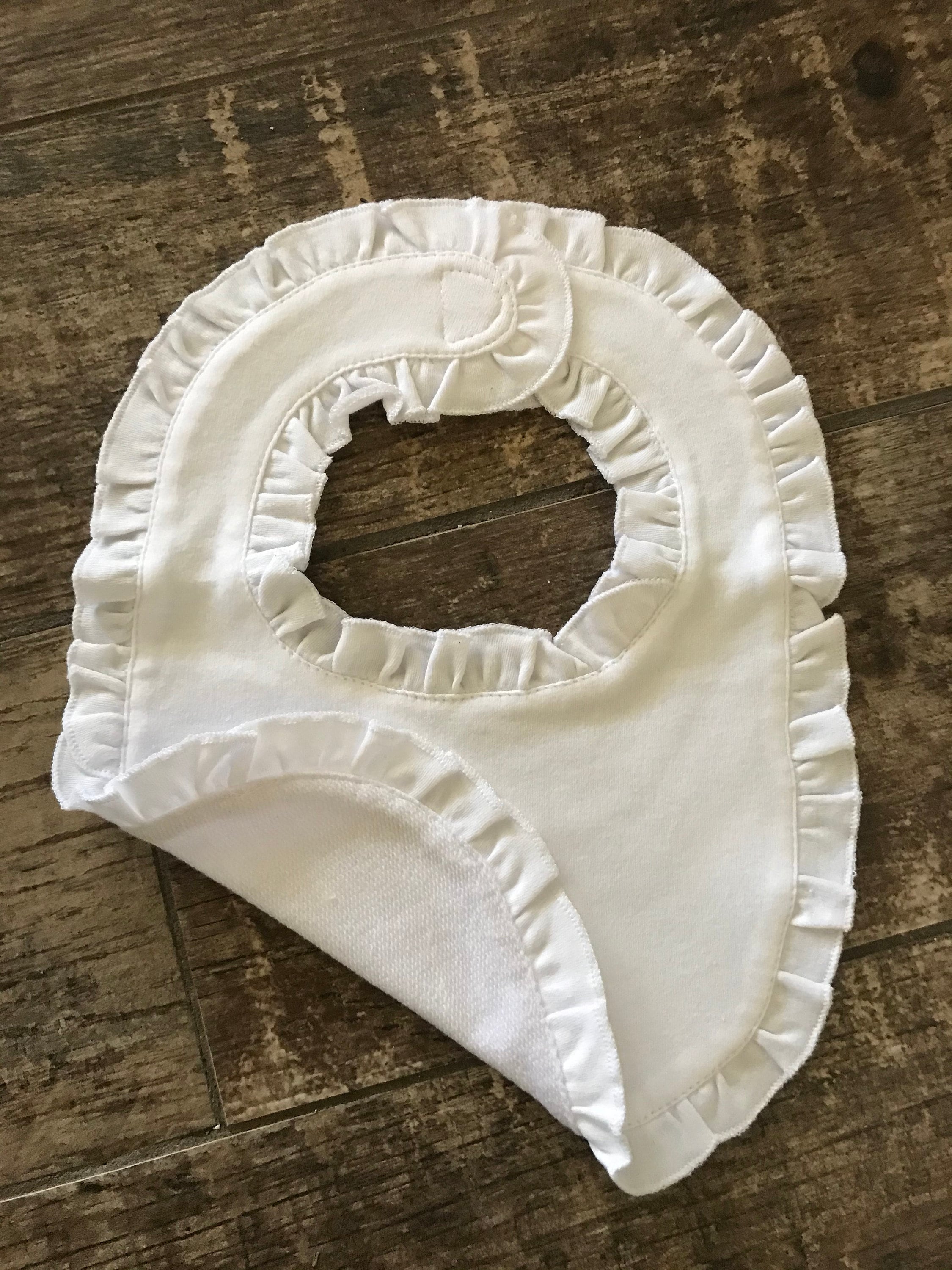Ruffle Baby Bibs, Blank Bib, White Bib, White Cottton Bib - Etsy