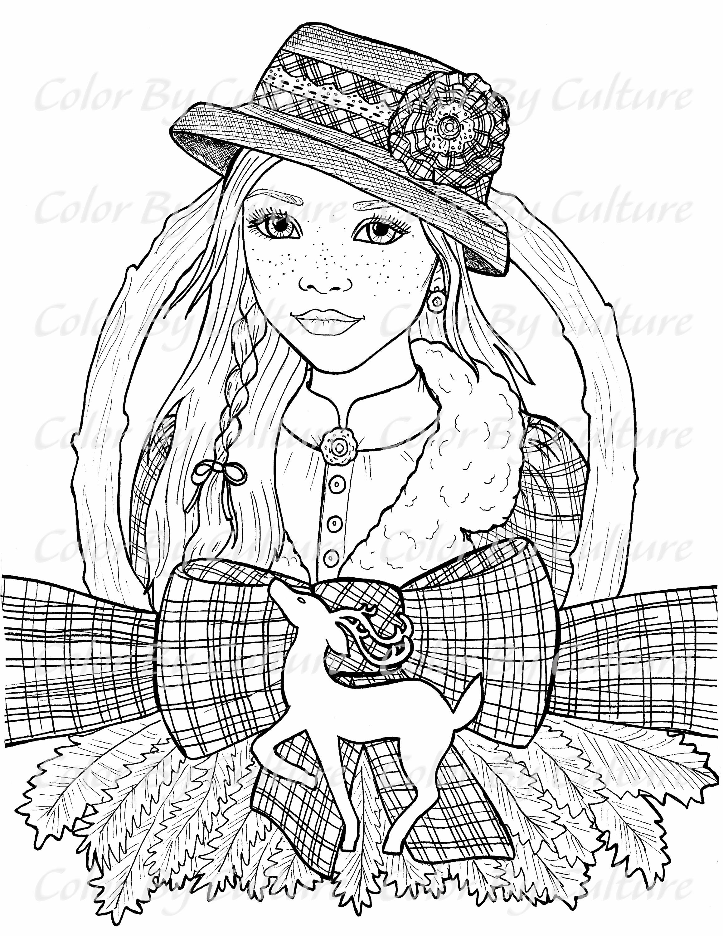 Christmas Portraits 5 Printable Coloring Pages Adult Coloring Pages ...