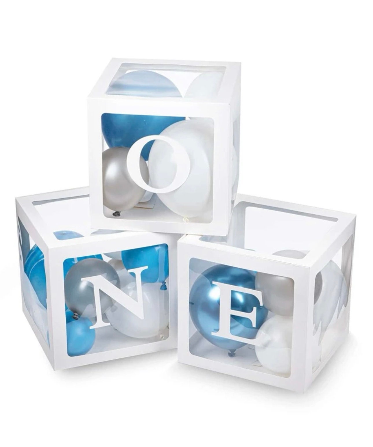 Baby Balloon Boxes Baby Shower Blocks ONE Baby Blocks Custom Baby ...