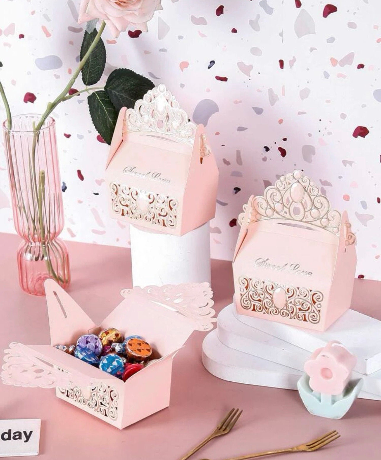 Princess Crown Candy Favor Box Candy Favor Box Thank You - Etsy