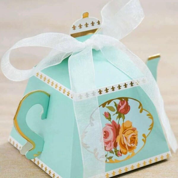 Tea Party Tea Pot Box - Etsy