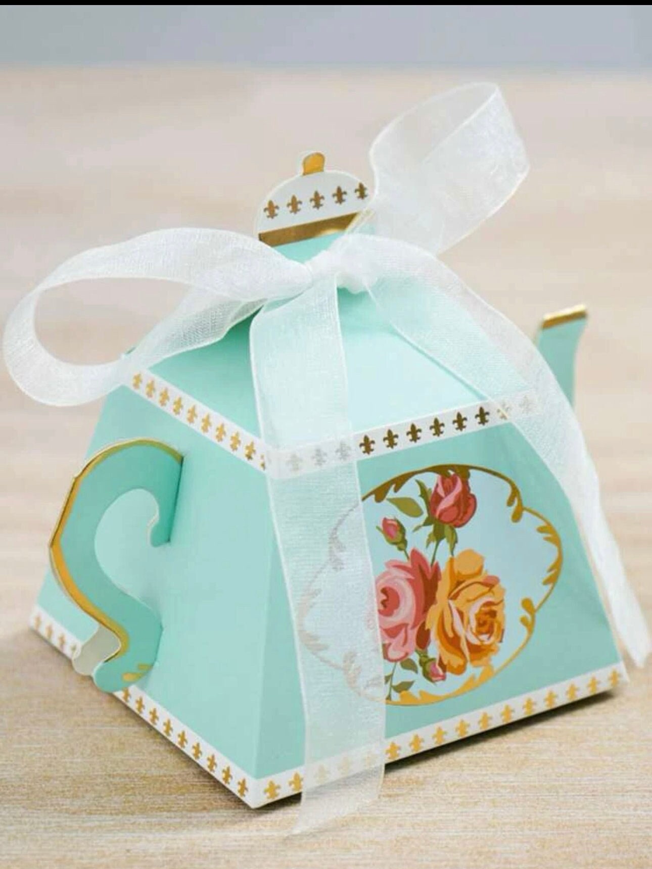 Tea Pot Favor Box Candy Favor Box Thank You Party Favor Box Sweet ...