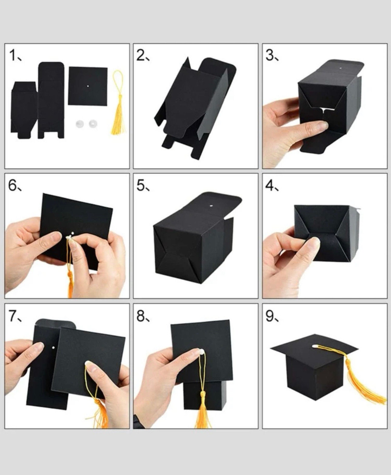 Graduation Gift Box Graduation Cap Favor Box Graduation Favor Box ...