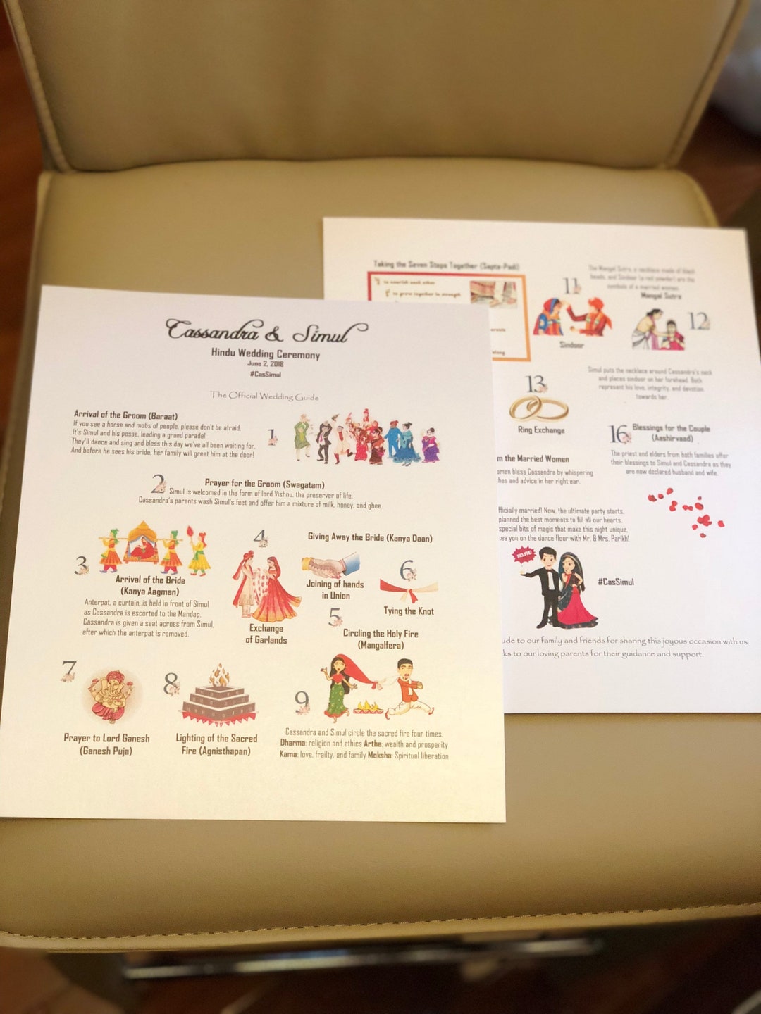 Indian Wedding Program, Hindu Wedding Programs, Wedding Itinerary ...