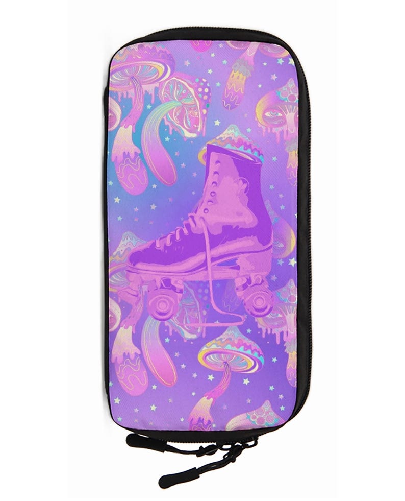 Roller Skate Wheel Bag With Pink Skates and Mushrooms - Etsy