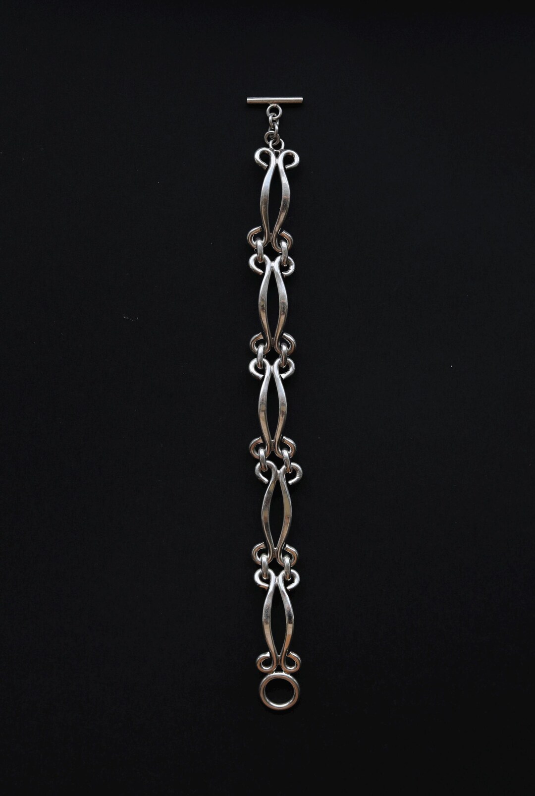 Vintage ATI Mexico Sterling Silver Link Bracelet: Modernist 925 Jewelry ...