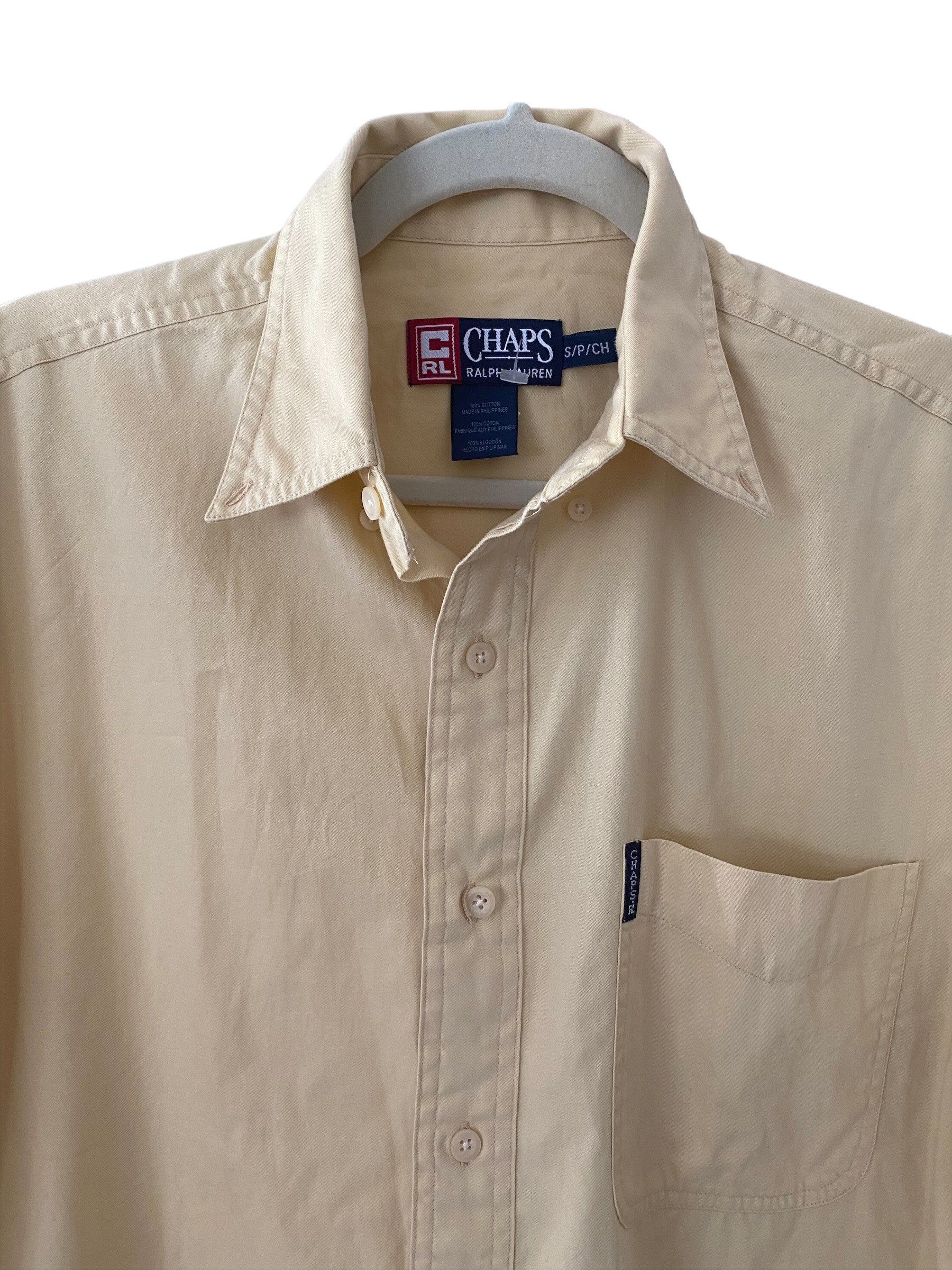 New No Tags Chaps by Ralph Lauren Mustard Pale Yellow Cotton Boyfriend ...