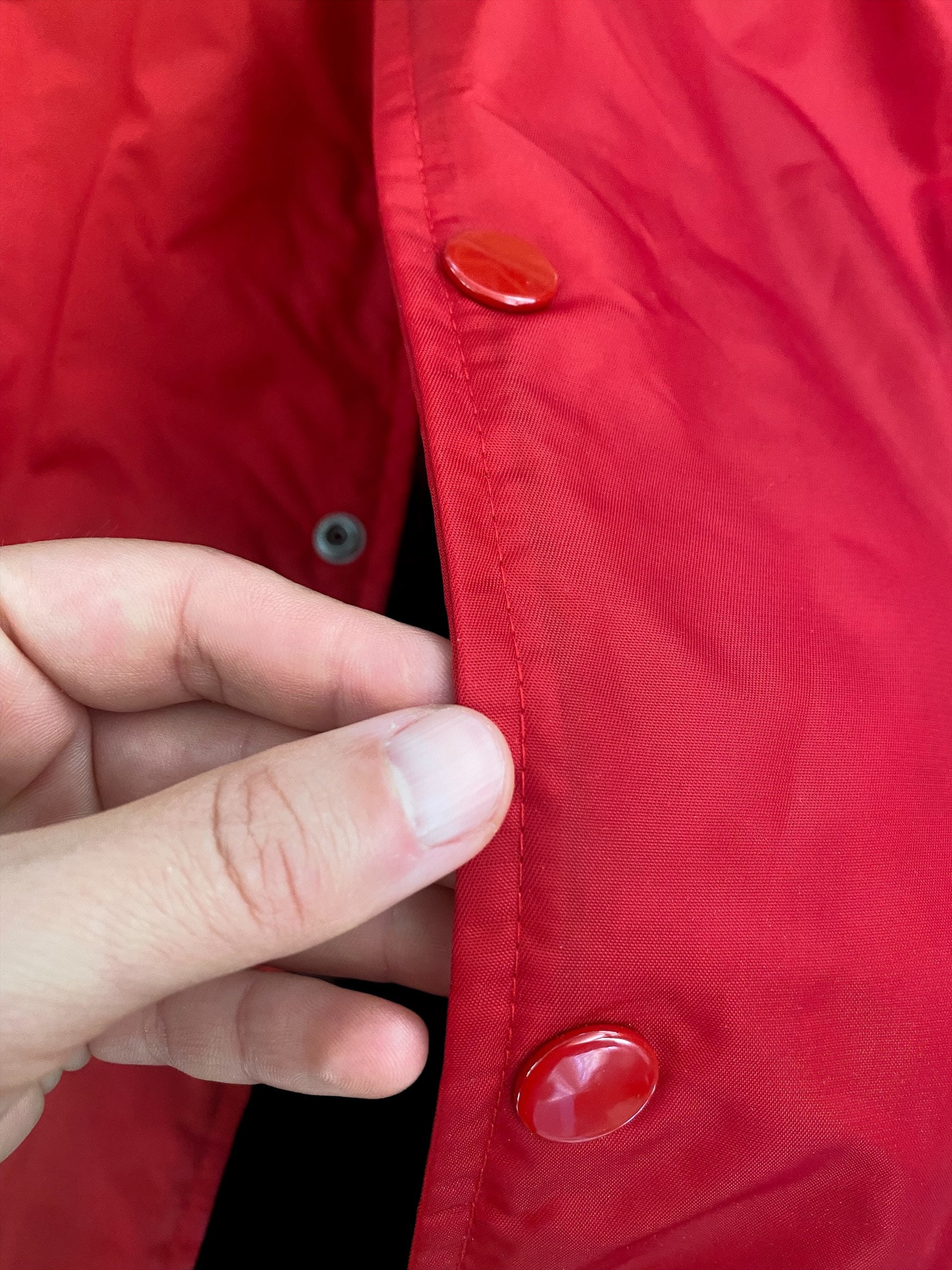 Unisex Red Nylon Bomber Jacket: Lightly Insulated, Size M - Etsy