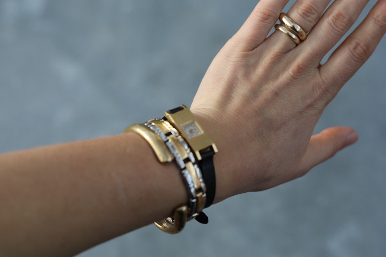 Irregular Shape High Polish Bronze Ring Wide Band Size 5 1/4 Gold ...