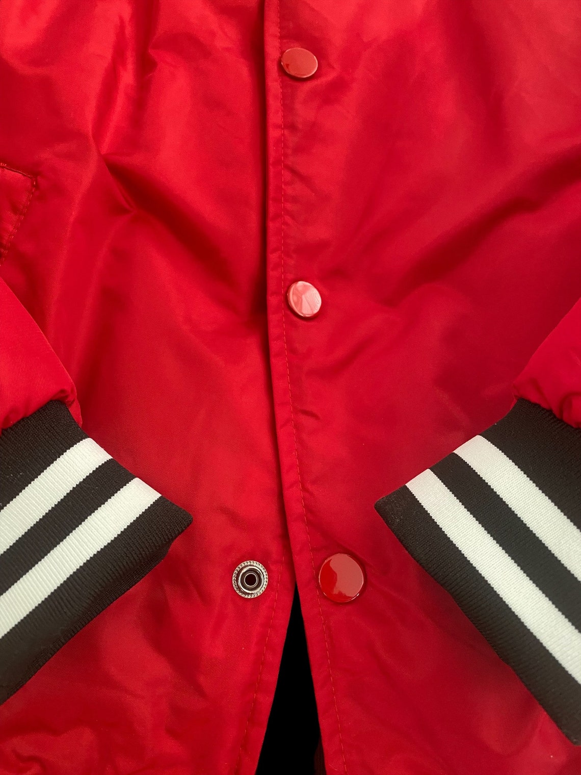 Unisex Red Bomber Jacket Unisex Snap on Baseball Jacket - Etsy