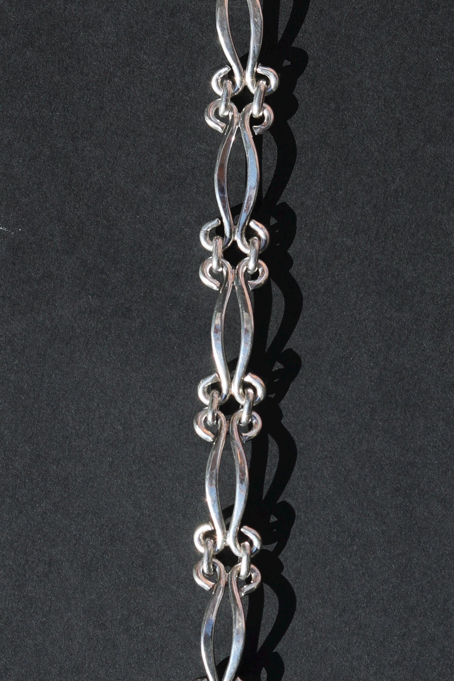 Vintage ATI Mexico Sterling Silver Link Bracelet: Modernist 925 Jewelry ...
