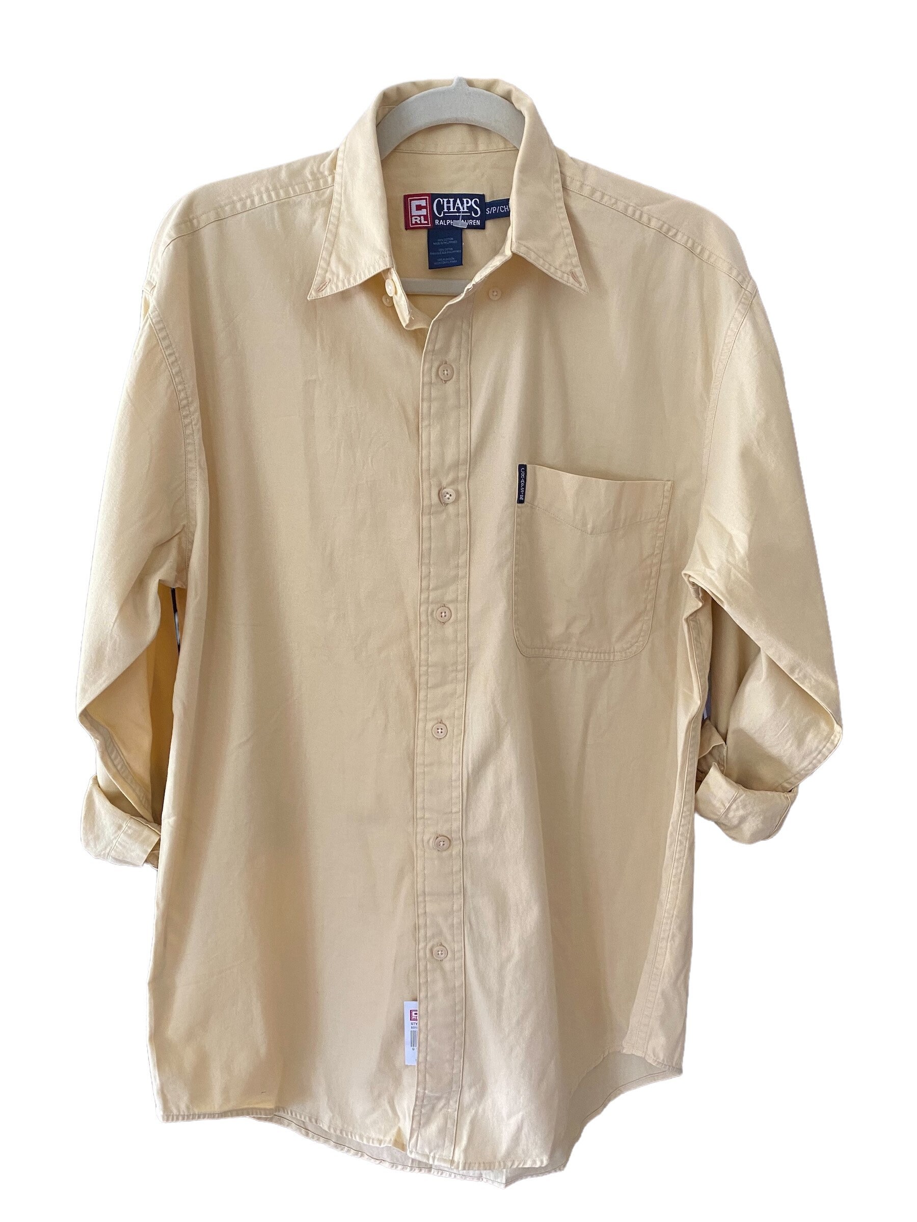 New No Tags Chaps by Ralph Lauren Mustard Pale Yellow Cotton Boyfriend ...