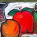 Acrylic Abstract Painting of Fruit - Etsy
