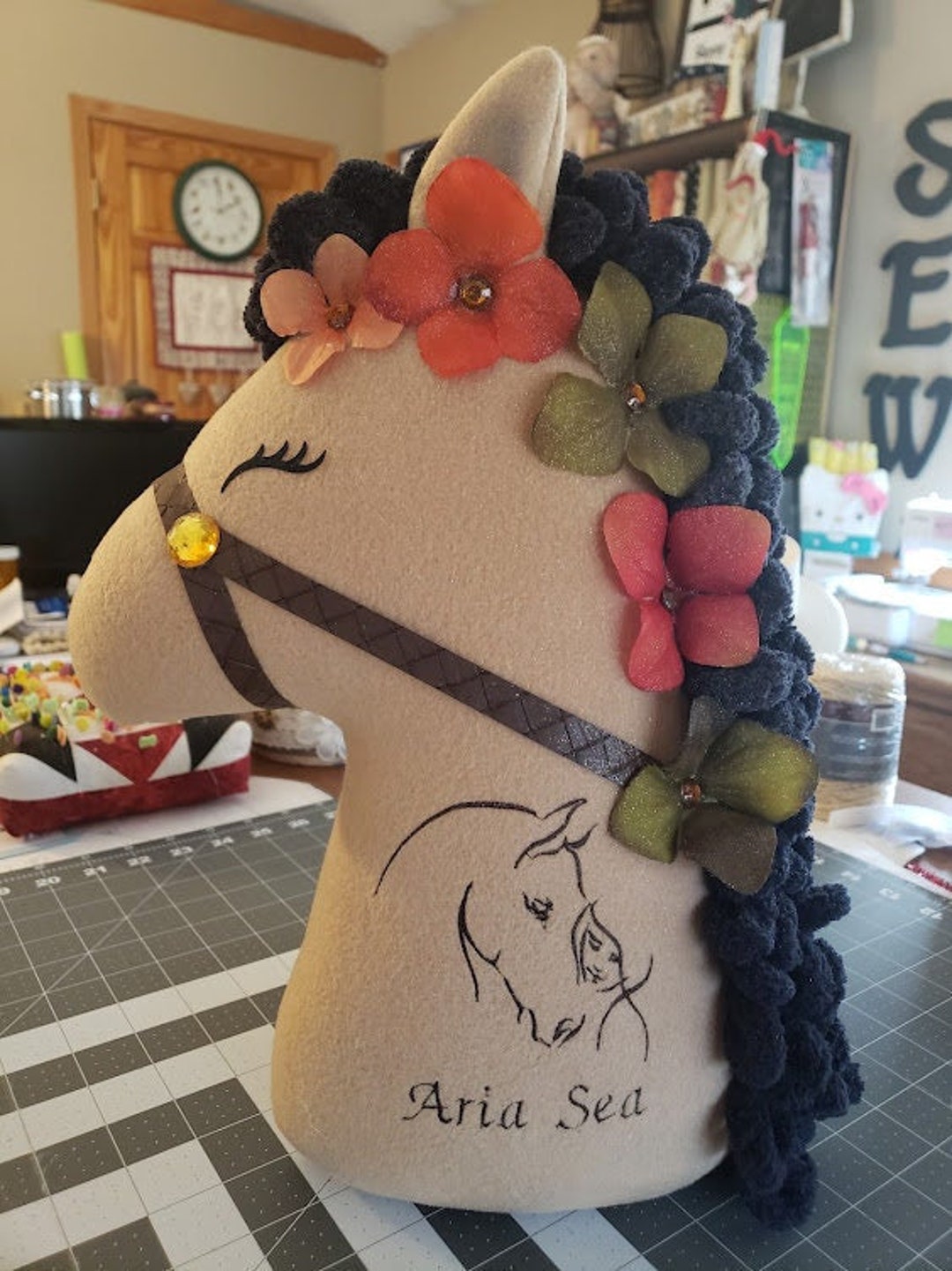 Personalized Horse Plushie, Horse Pillow, Stuffed Horse Pillow, Horse ...