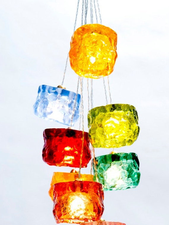 Items similar to Showstopper Pendant Light Fixture / Hand Made /yellow ...