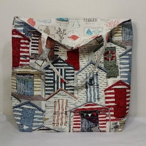 Beach Theme Tote Bag Beach Comber Tote Bag Reversible Tote | Etsy