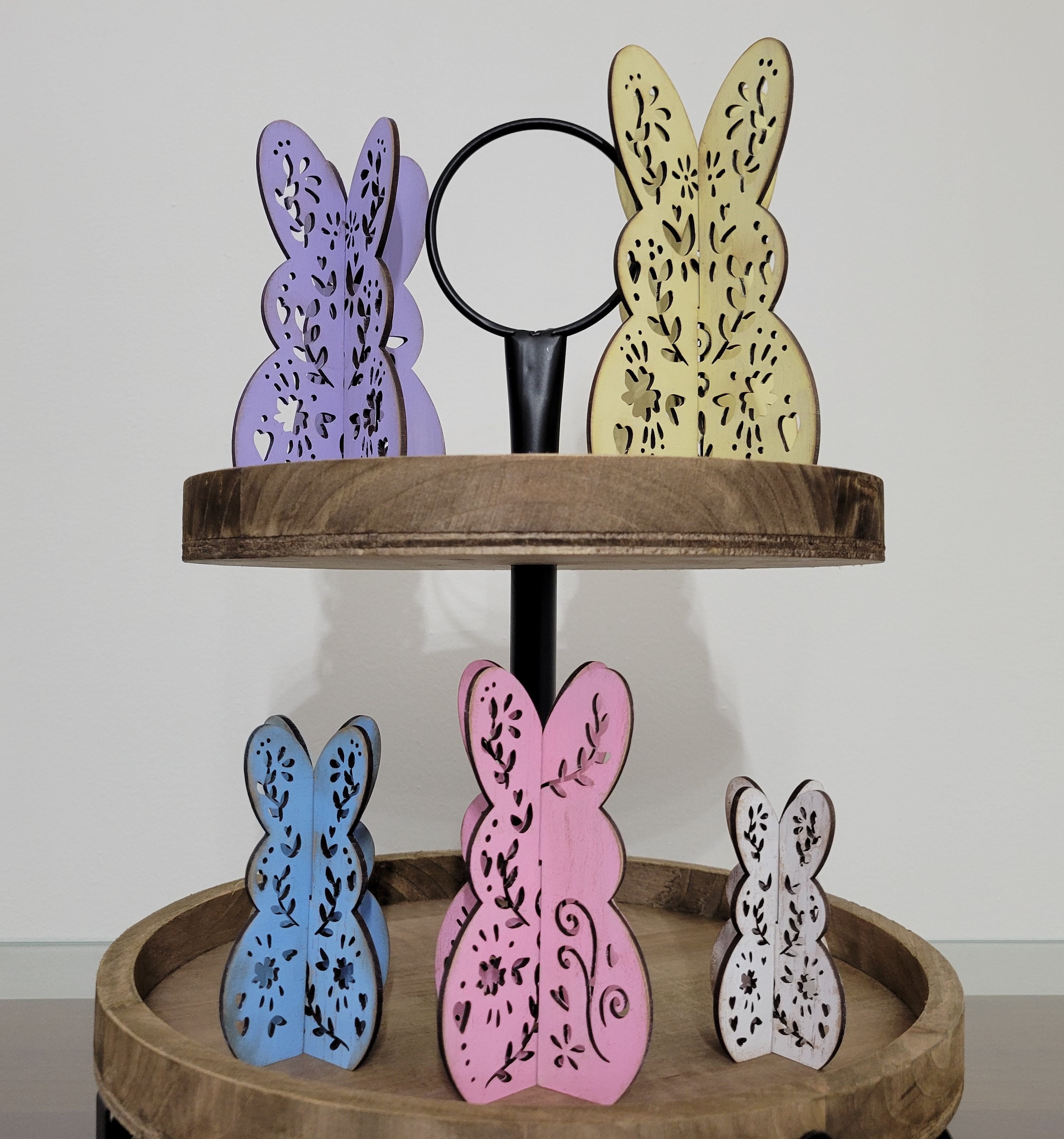 Wooden Easter Bunnies Wooden Farmhouse Bunnies Antiqued - Etsy