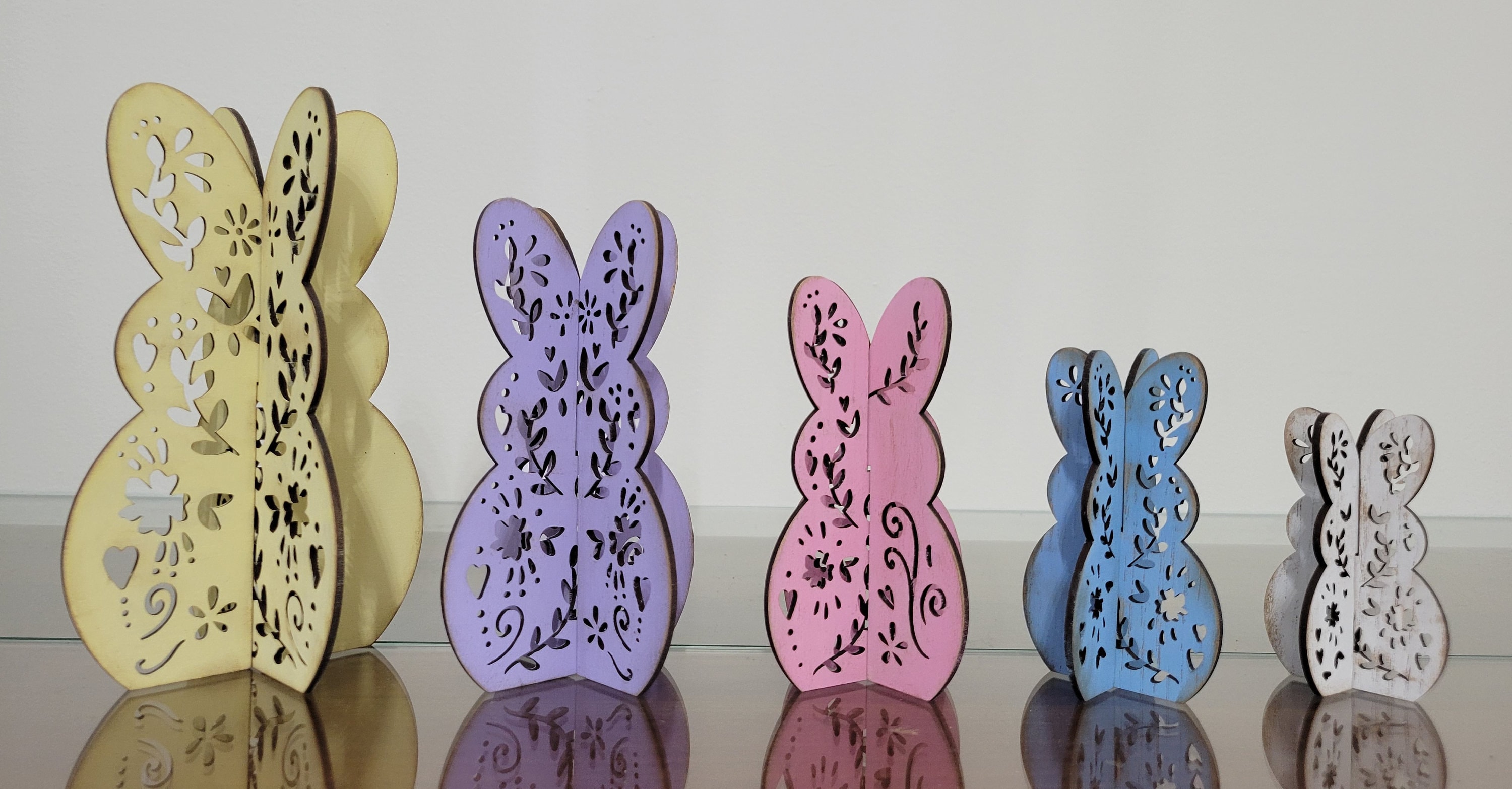 Wooden Easter Bunnies Wooden Farmhouse Bunnies Antiqued - Etsy