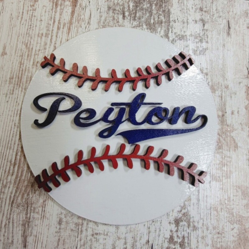 Baseball Name Sign - Etsy
