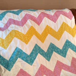 Chevron Baby Rag Quilt, Cotton Flannel, Handmade Shower Gift - Etsy